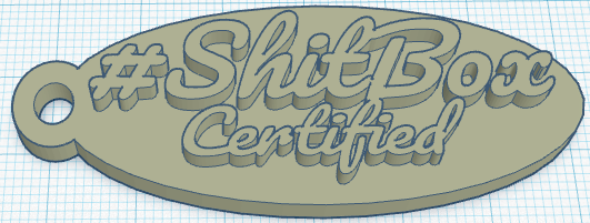 🗝️ Shitbox Certified Keychain・Free STL File for ・Cults