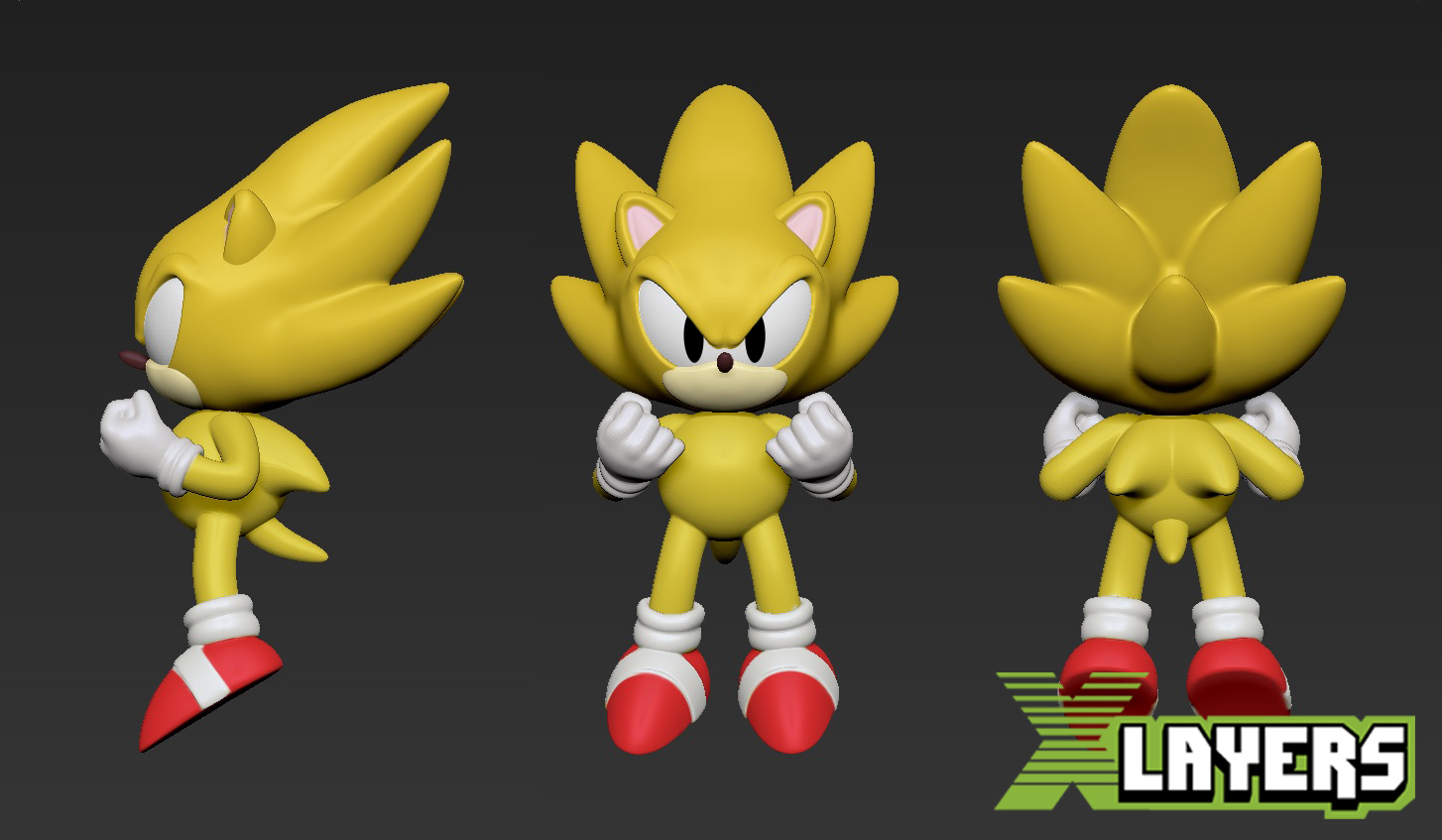 STL file Super Sonic 🦔 ・3D print object to download・Cults