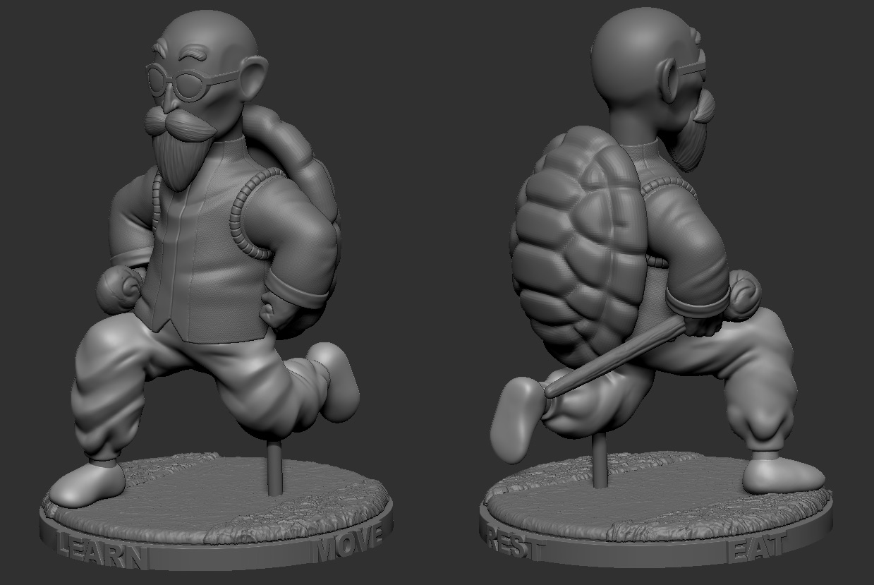 STL file Master Roshi 👾 ・3D printing idea to download・Cults