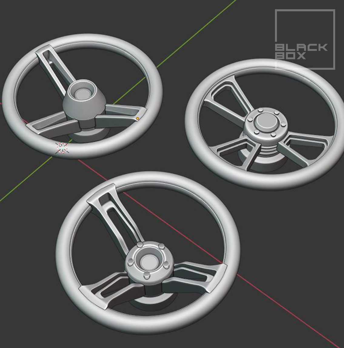 🛞 Steering Wheel Set 2 for Diecast and Miniatures・ 3D File for ・Cults