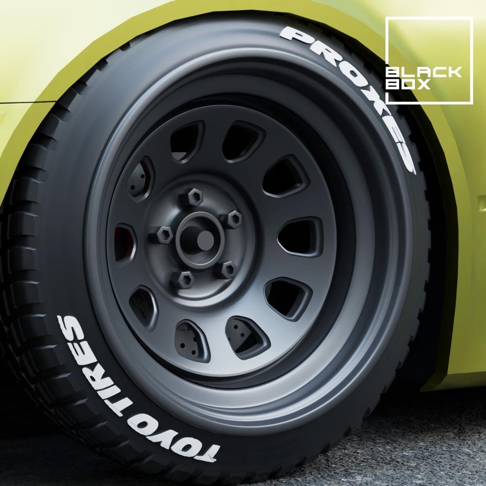 🛞 D Steel Wheel set Front and Rear with 2 tires・ 3D File for 3D ...
