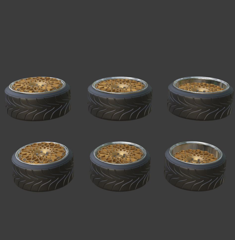 3D file EVE Mesh Wheel Set front and rear 3 Offsets 🛞 ・3D printable ...