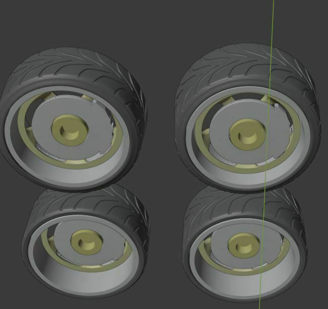 Archivo 3D Juego de ruedas estilo WORKmeister DELANTERO Y TRASERO con 2 ...