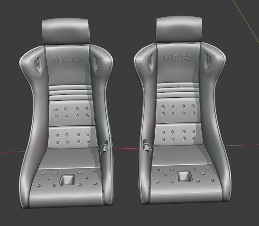 💺 SPORT SEAT FOR DIECAST AND MODELKITS・ 3D File for ・Cults