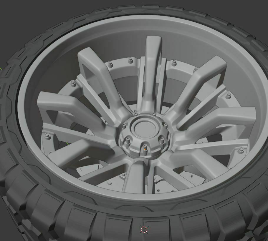 🛞 Forg 3D01 Offroad Wheel set with 2 low profile tires・ STL File for ・Cults