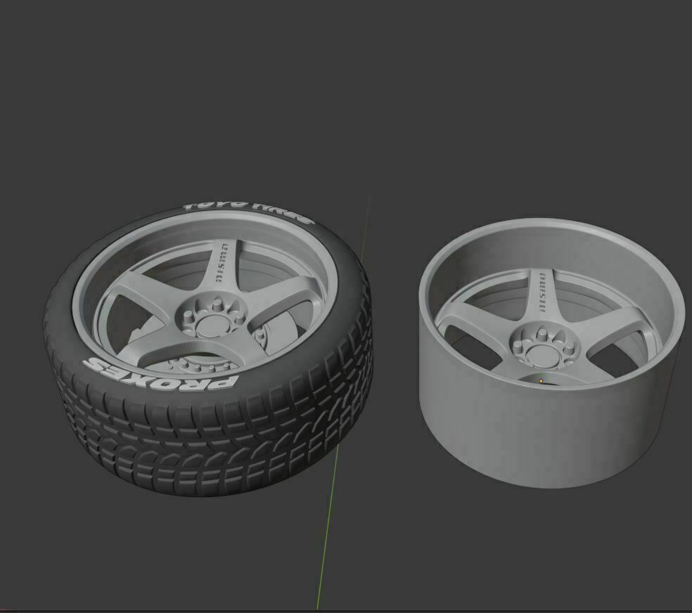 3D file LMGT4 Style wheel set for diecast and RC model 1/64 1/43 1/24 1 ...