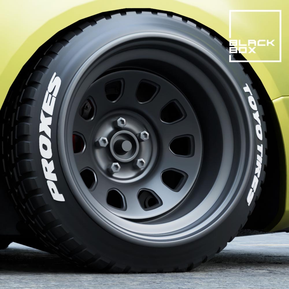 🛞 D Steel Wheel set Front and Rear with 2 tires・ 3D File for 3D ...