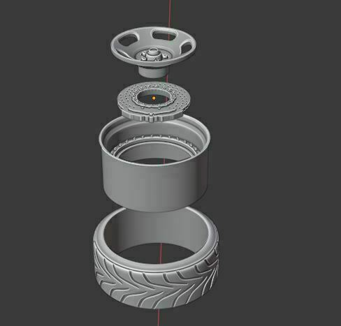 🛞 MG Muscle Sloted Wheel set front and rear with 2 offsets・ 3D File for ...