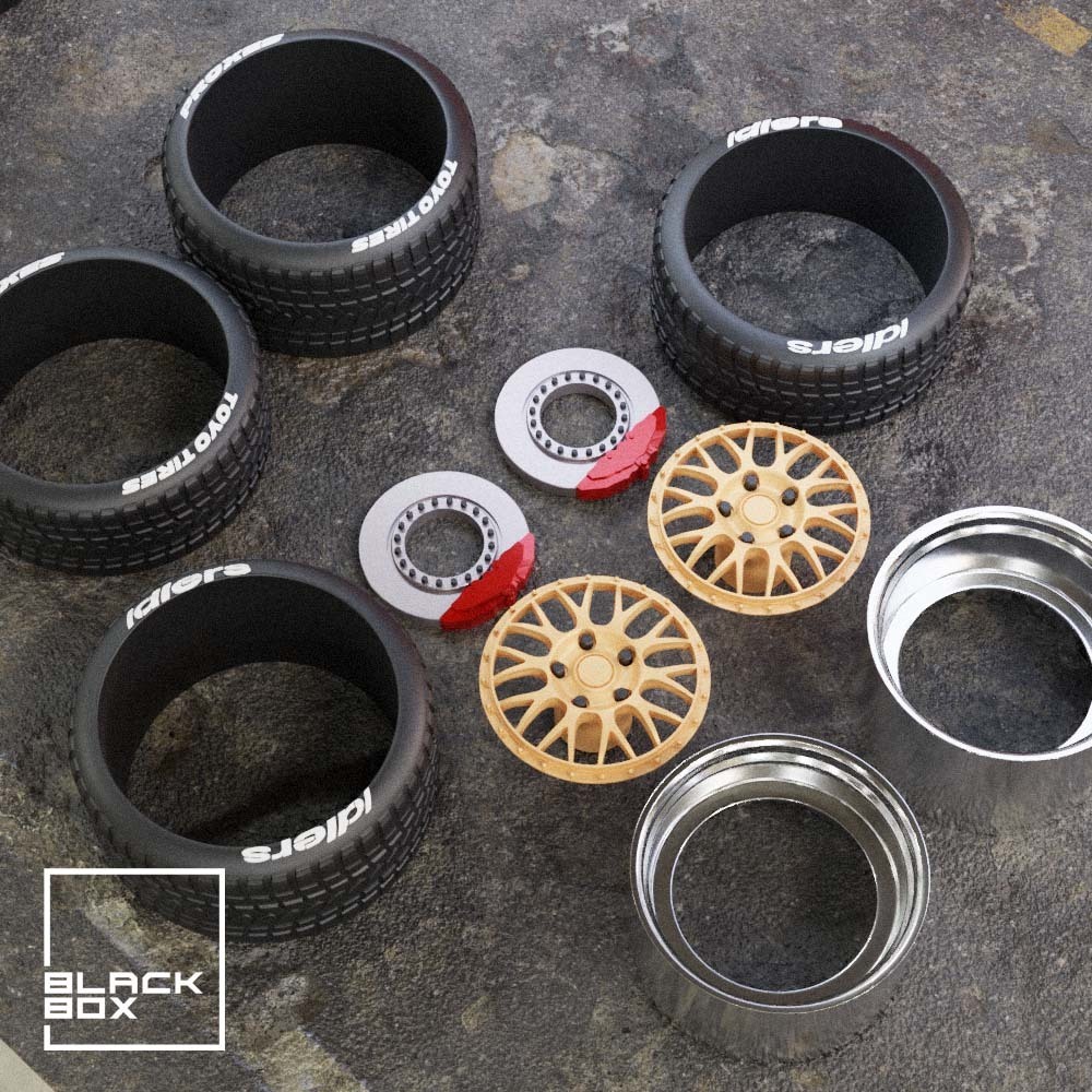 🛞 RWB Style BBS 993 Front and Rear Set: Wheel, Tires and BRAKES!・ STL ...