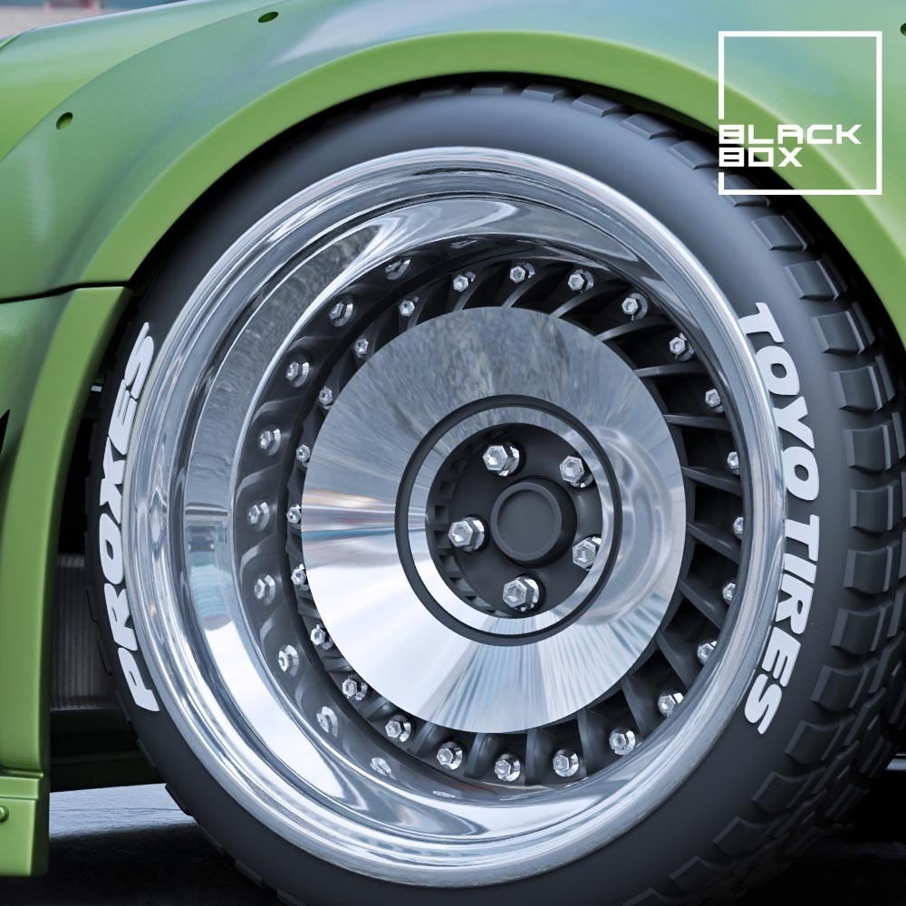 🛞 Turbine fan Wheel set Front and Rear with 2 tires・ 3D File for ・Cults