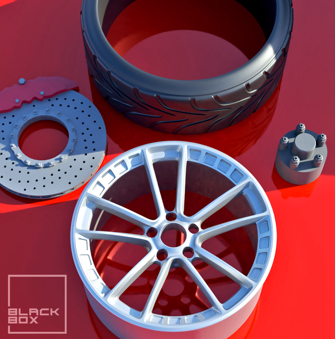 🛞 LOK Wheel set Front and Rear Separated Wheel Hub・ 3D File for ・Cults