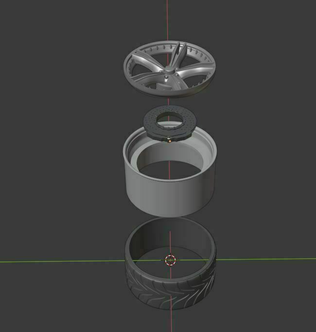 🛞 Fusion Wheel set Front and Rear with 3 offsets・ 3D File for 3D ...