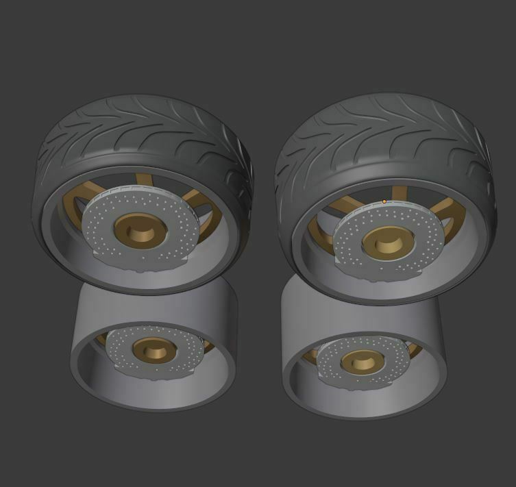 🛞 Twisted Style Deep Wheel set FRONT AND REAR w/ 2 offsets・ STL File ...