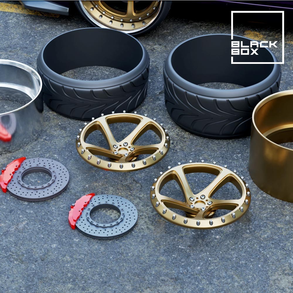 🛞 Twisted Style Deep Wheel set FRONT AND REAR w/ 2 offsets・ STL File ...