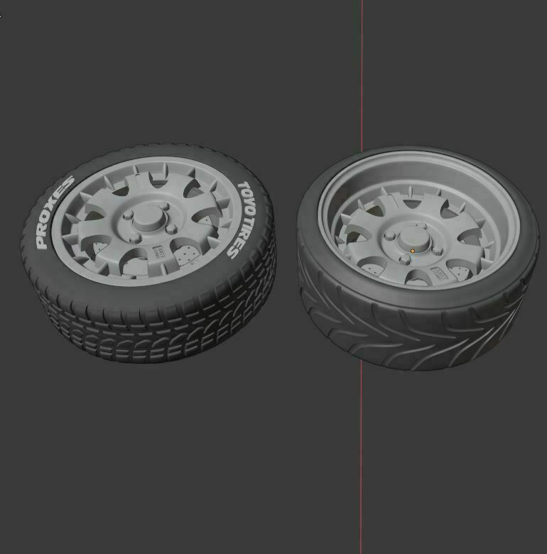 STL 文件Old School Rally Wheel set 2 offsets and 2 tires 👴 ・可下载的 3D 打印模型・ ...