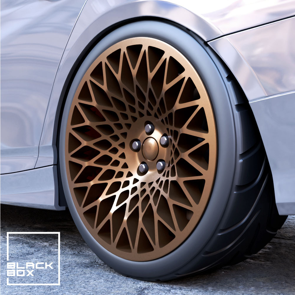 🛞 BB01 mesh STYLE Wheel set WITH 2 TIRES・ 3D File for ・Cults