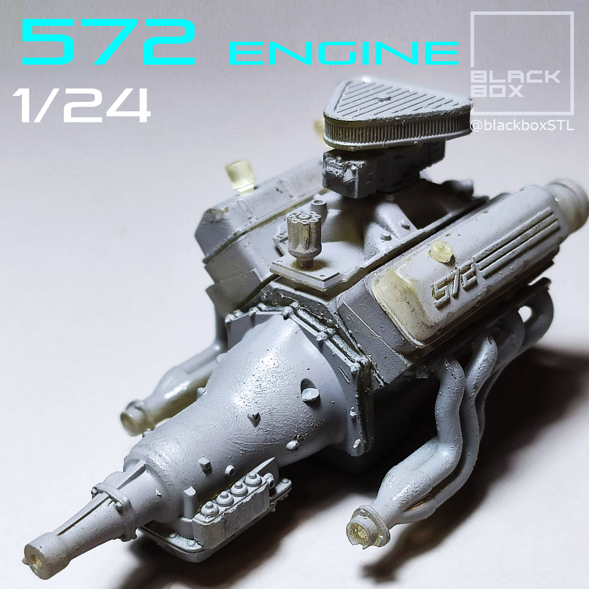 🚚 572 ENGINE 1-24th for modelkits and diecast・ 3D File for 3D printing ...