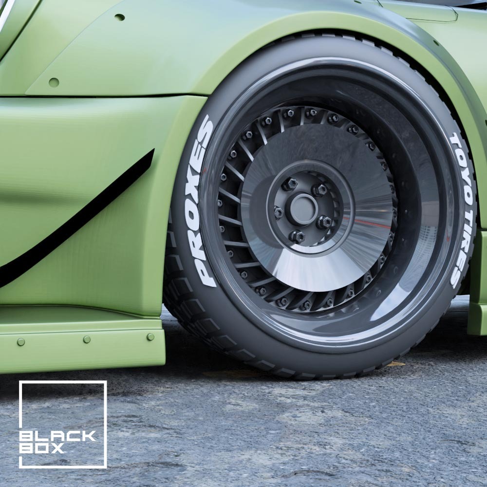 🛞 Turbine fan Wheel set Front and Rear with 2 tires・ 3D File for ・Cults