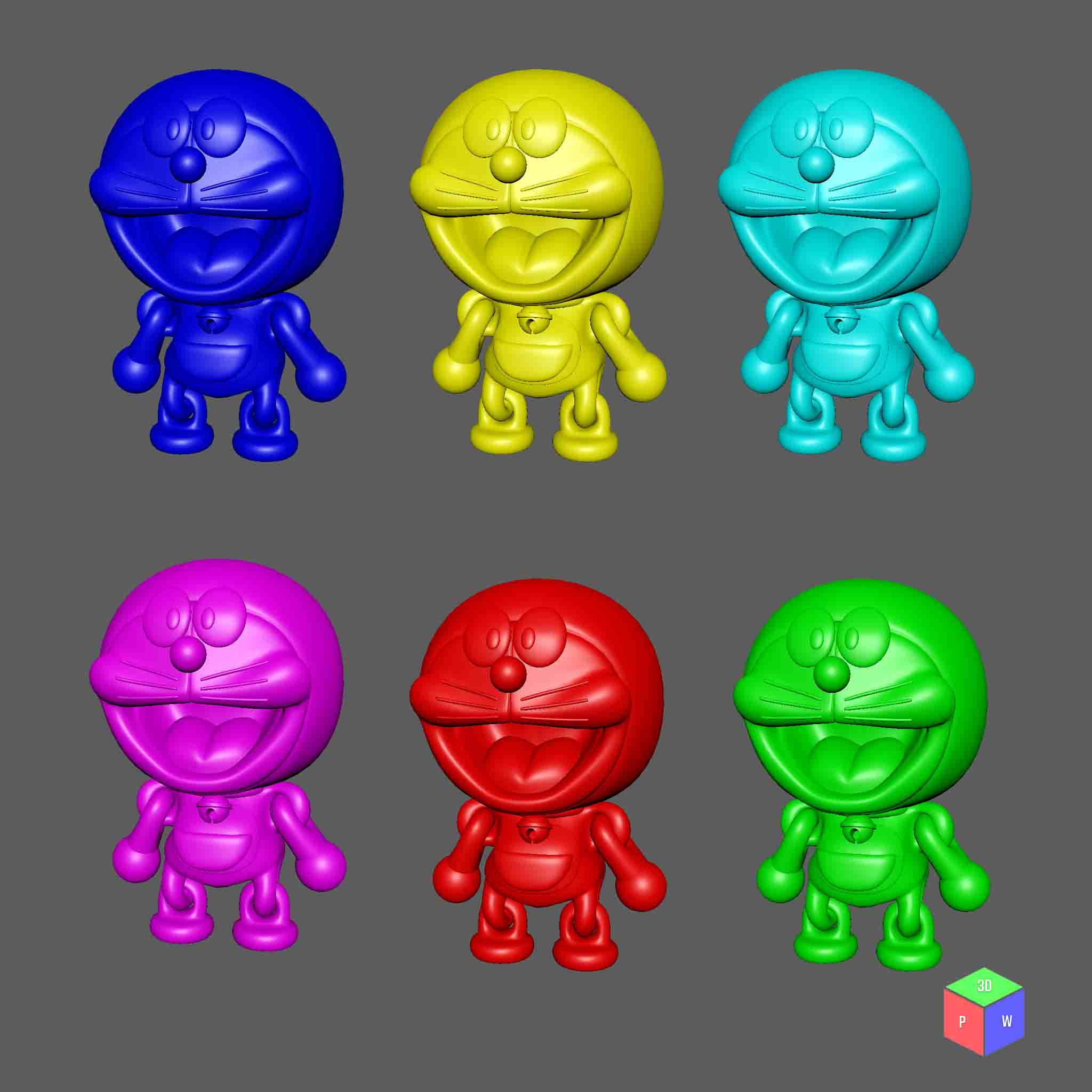 DORAEMON FLEXI TOY PLUS KEYRING・ STL File for 3D printing・Cults