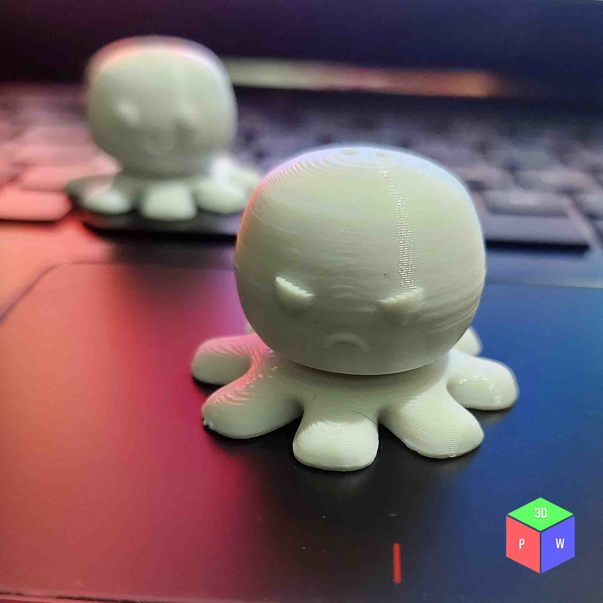 🐙 CUTE OCTOPUS HAPPY ANGRY SPINNER TOY PLUS KEYRING・ STL File for 3D ...