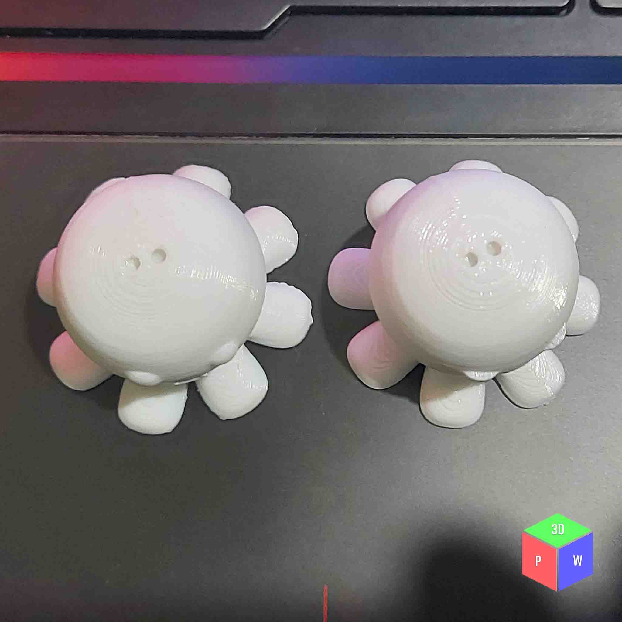 🐙 CUTE OCTOPUS HAPPY ANGRY SPINNER TOY PLUS KEYRING・ STL File for 3D ...