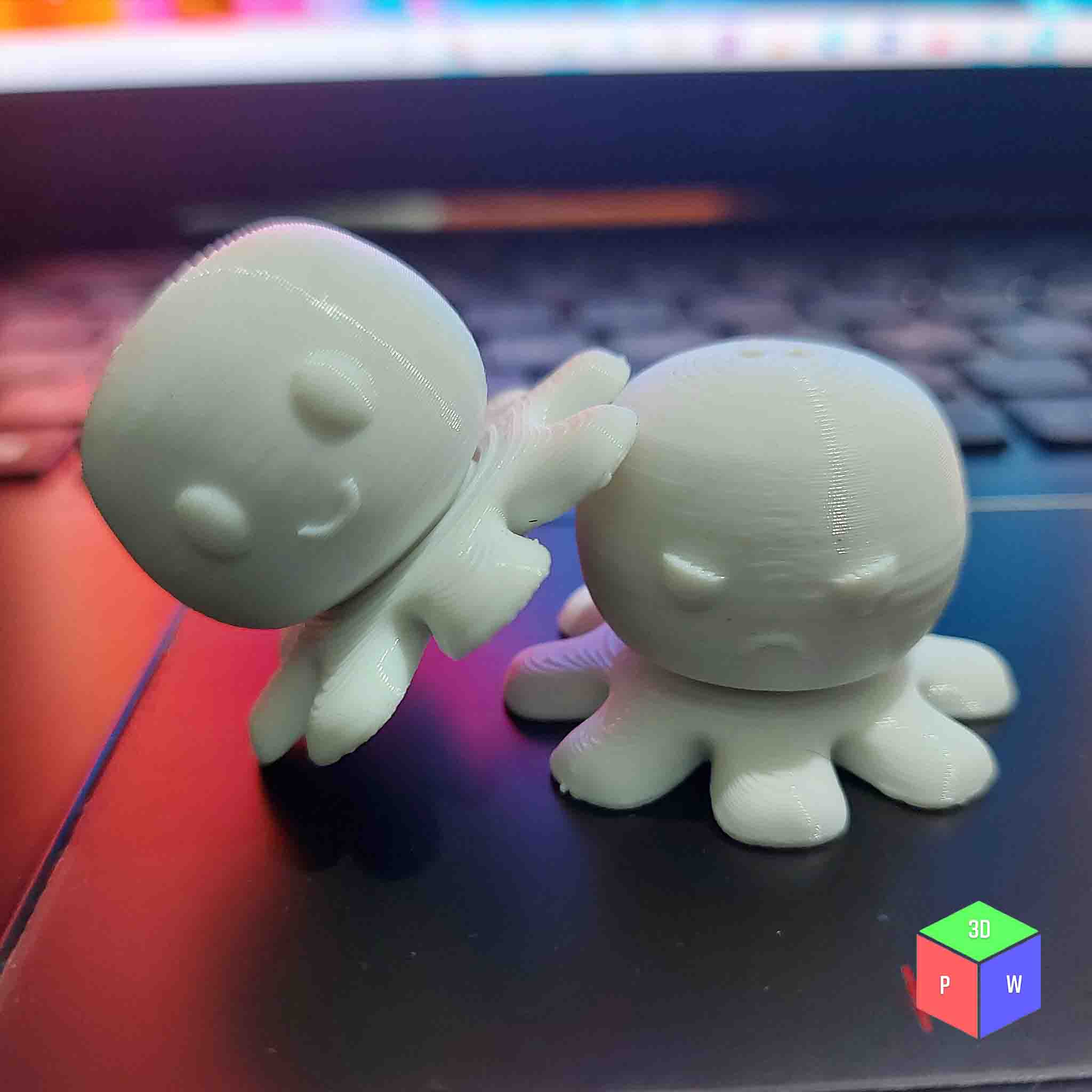🐙 CUTE OCTOPUS HAPPY ANGRY SPINNER TOY PLUS KEYRING・ STL File for 3D ...