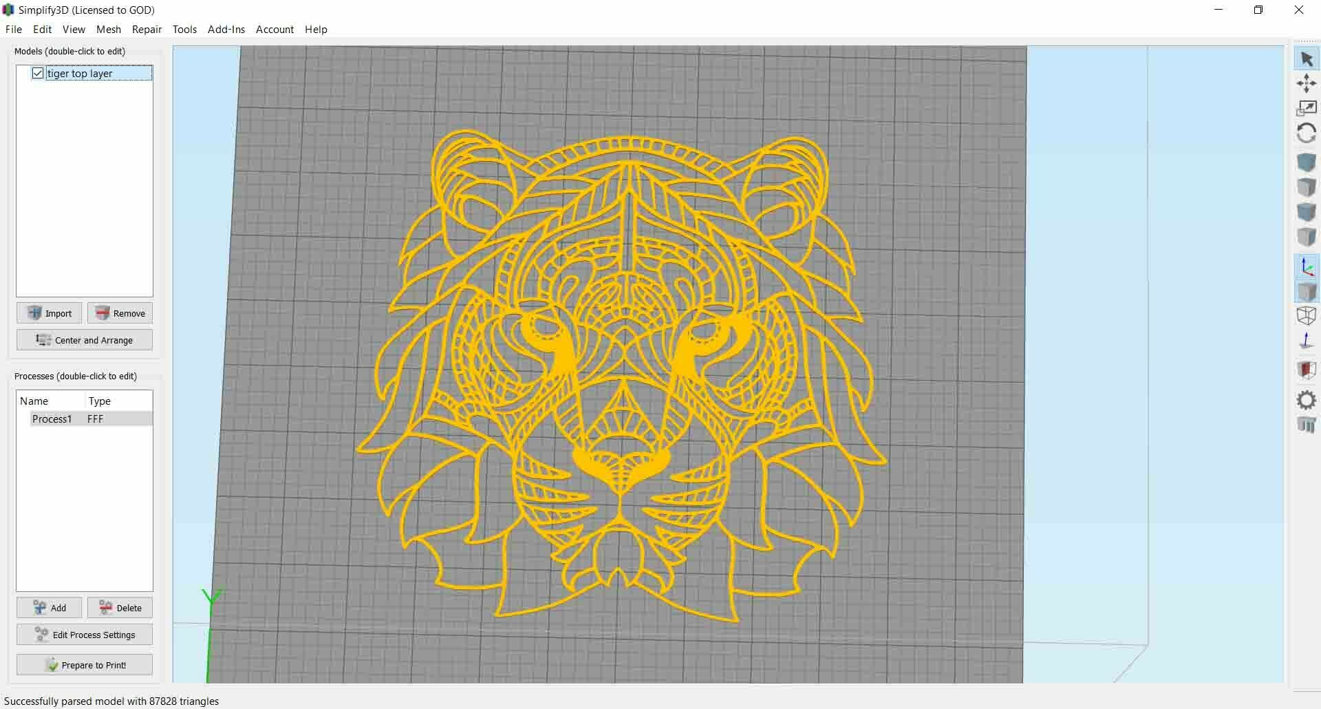 STL file Layered Tiger 🐅・3D printing idea to download・Cults
