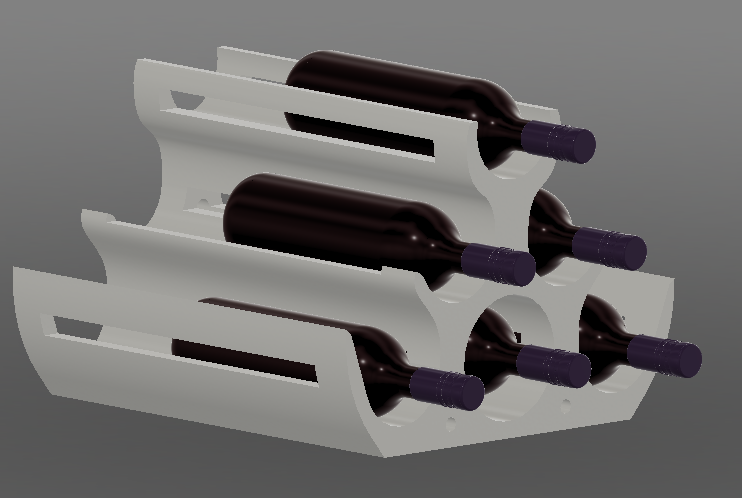 Free STL file WINE BOTTLE HOLDER 🍷 (STEP)・Model to download and 3D ...