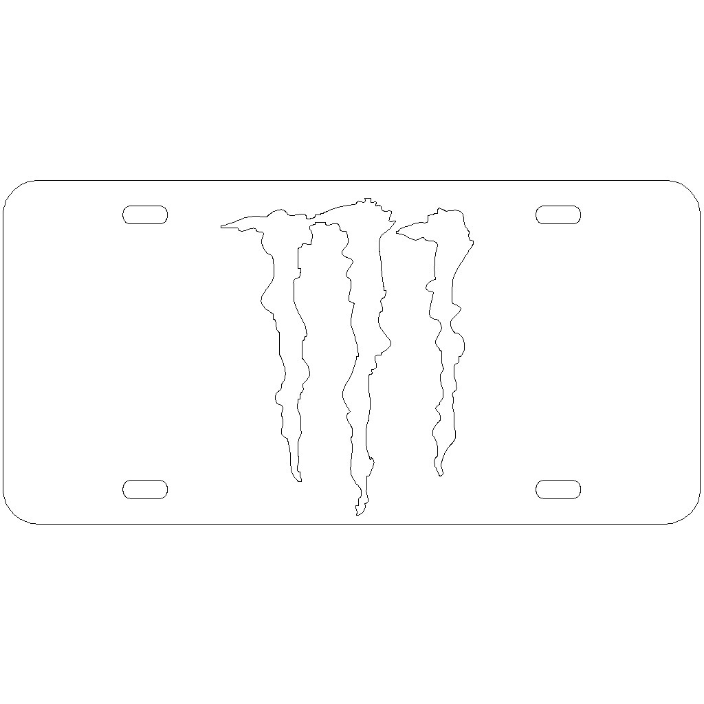 🇺🇸 USA Standard License Plate Frame - Laser Cut・Free 3D File for CNC ...