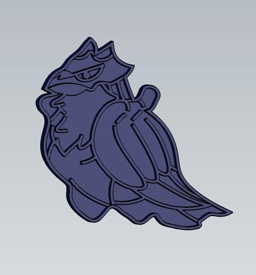 STL file AMAZING POKEMON corviknight COOKIE CUTTER STAMP CAKE ...