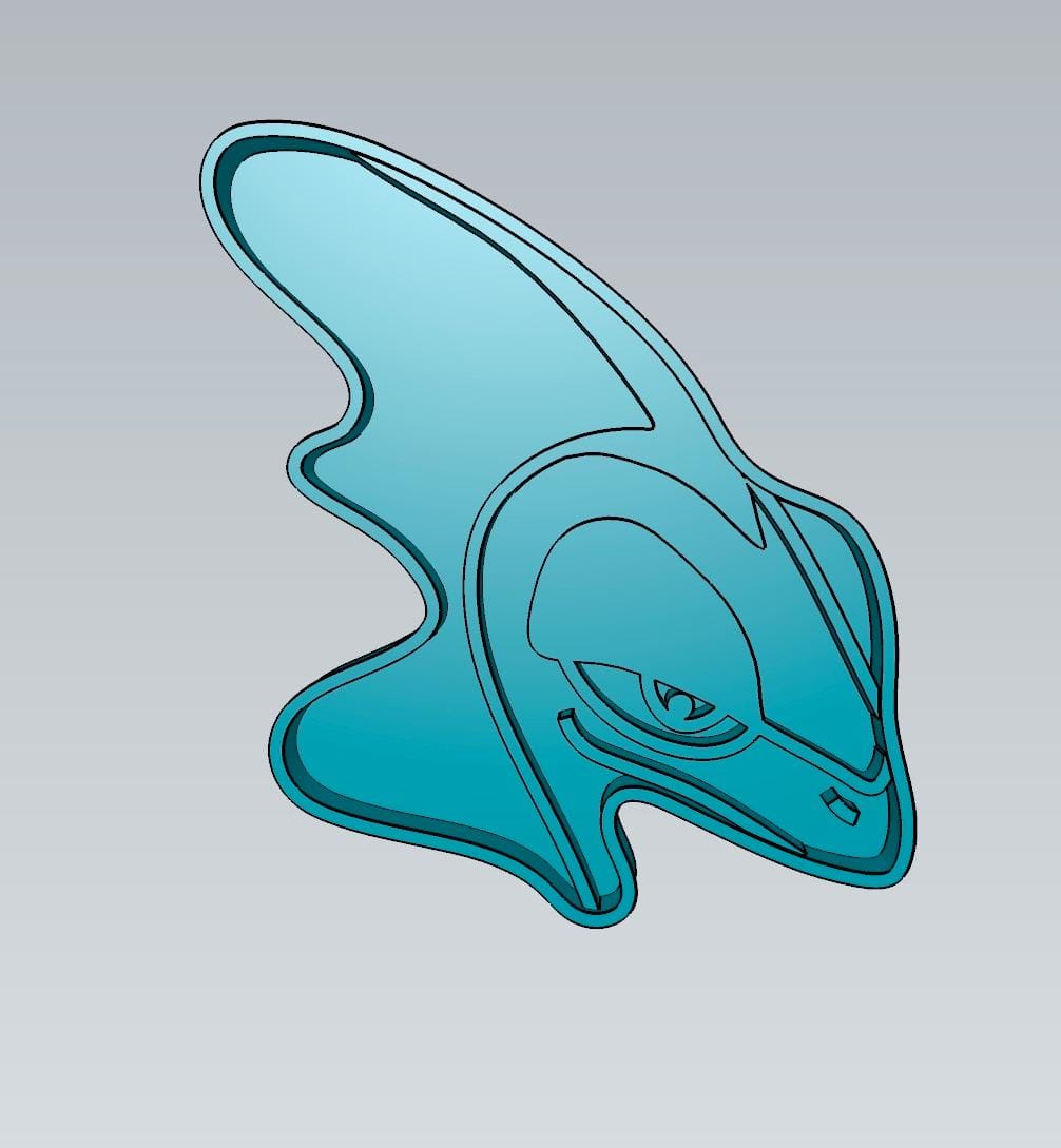 STL file AMAZING POKEMON inteleon COOKIE CUTTER STAMP CAKE DECORATING 🐉 ...