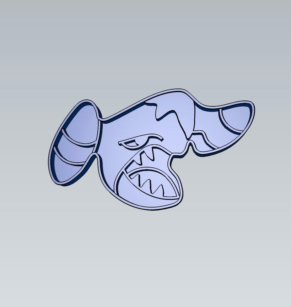 STL file AMAZING POKEMON garchomp COOKIE CUTTER STAMP CAKE DECORATING 🐉 ...