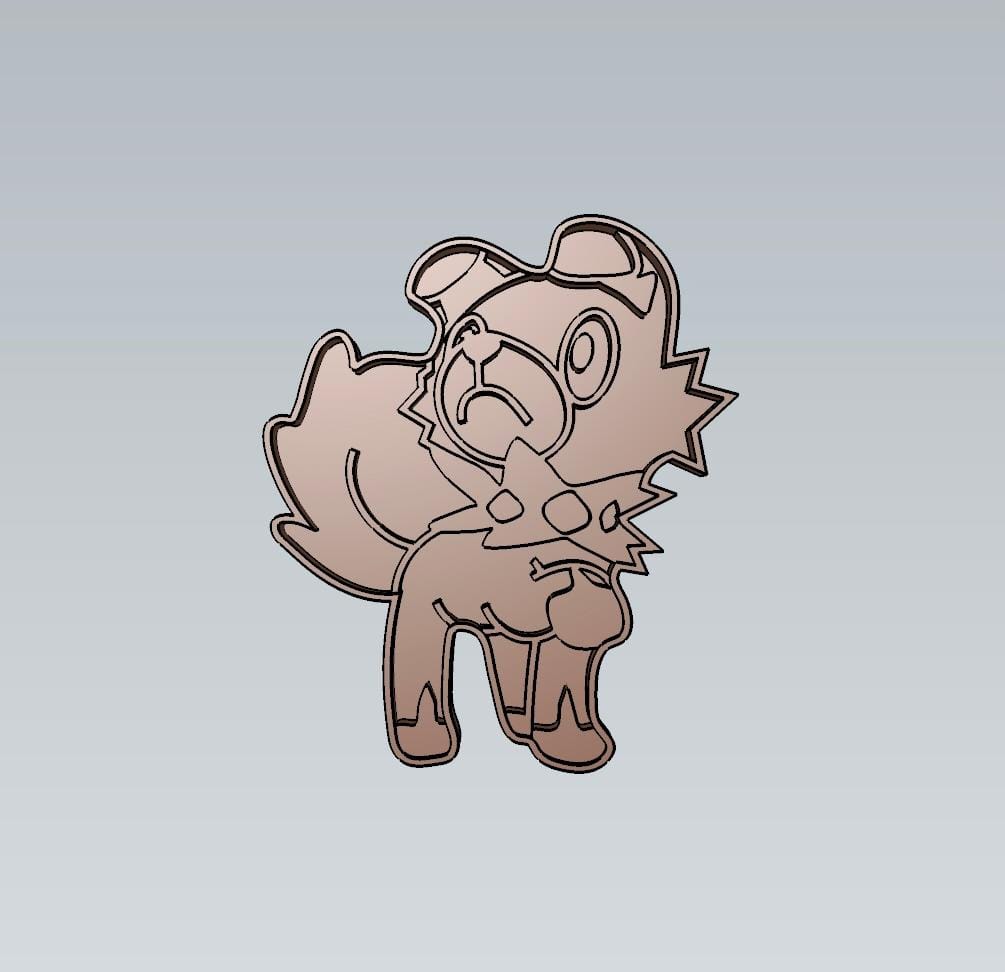 Archivo STL AMAZING POKEMON rockruff COOKIE CUTTER STAMP CAKE ...