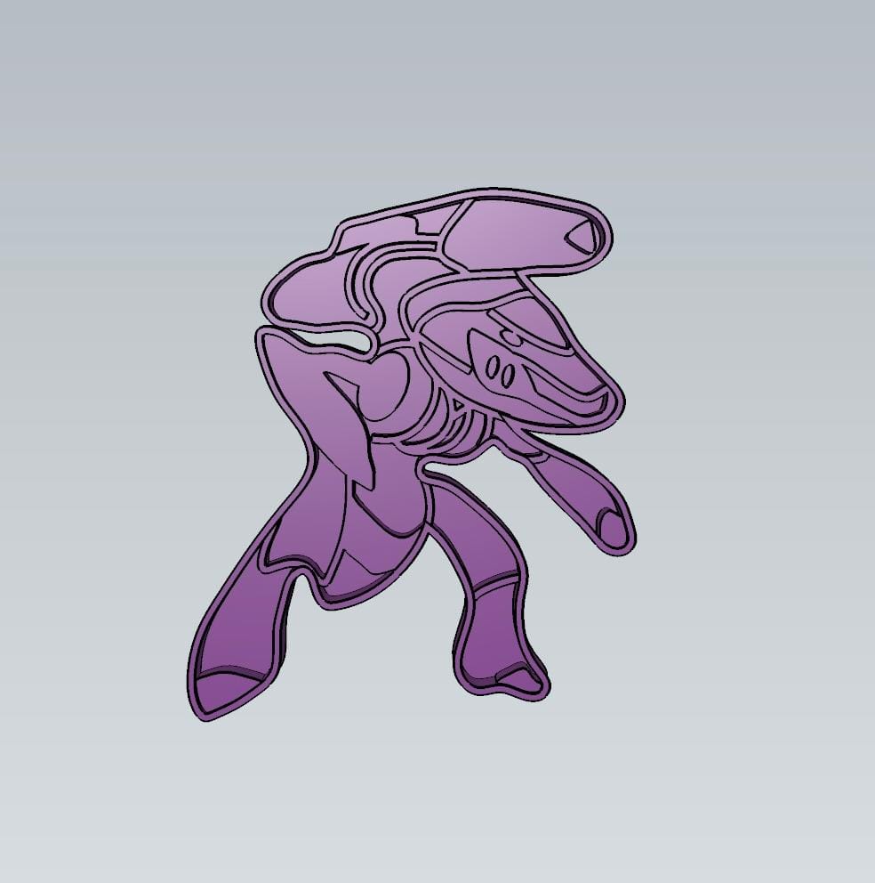 STL file AMAZING POKEMON genesect COOKIE CUTTER STAMP CAKE DECORATING 🐉 ...