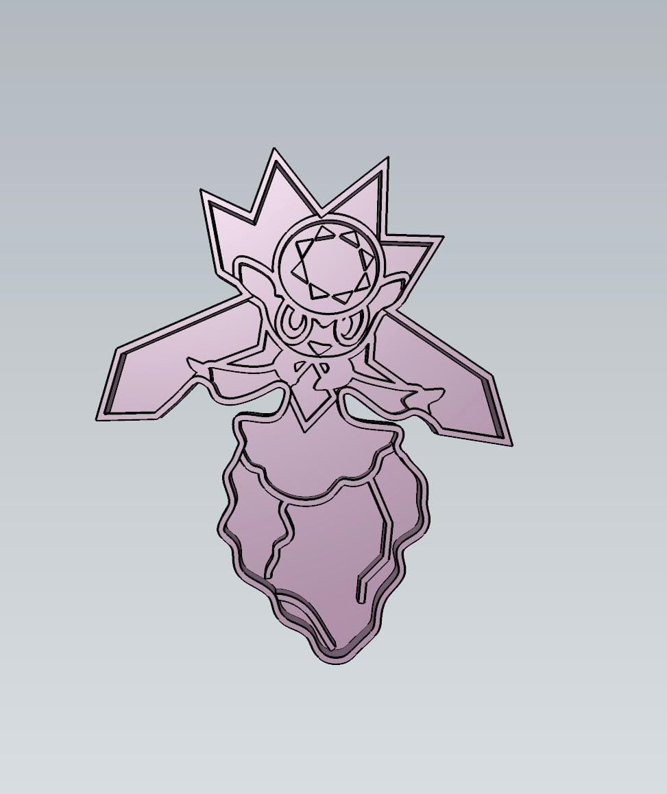 STL file AMAZING POKEMON diancie COOKIE CUTTER STAMP CAKE DECORATING 🐉 ...