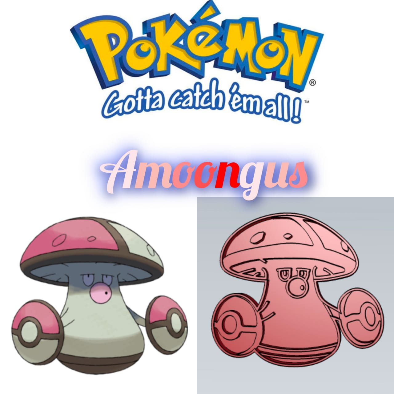 STL file AMAZING POKEMON amooguss COOKIE CUTTER STAMP CAKE DECORATING 🐉 ...