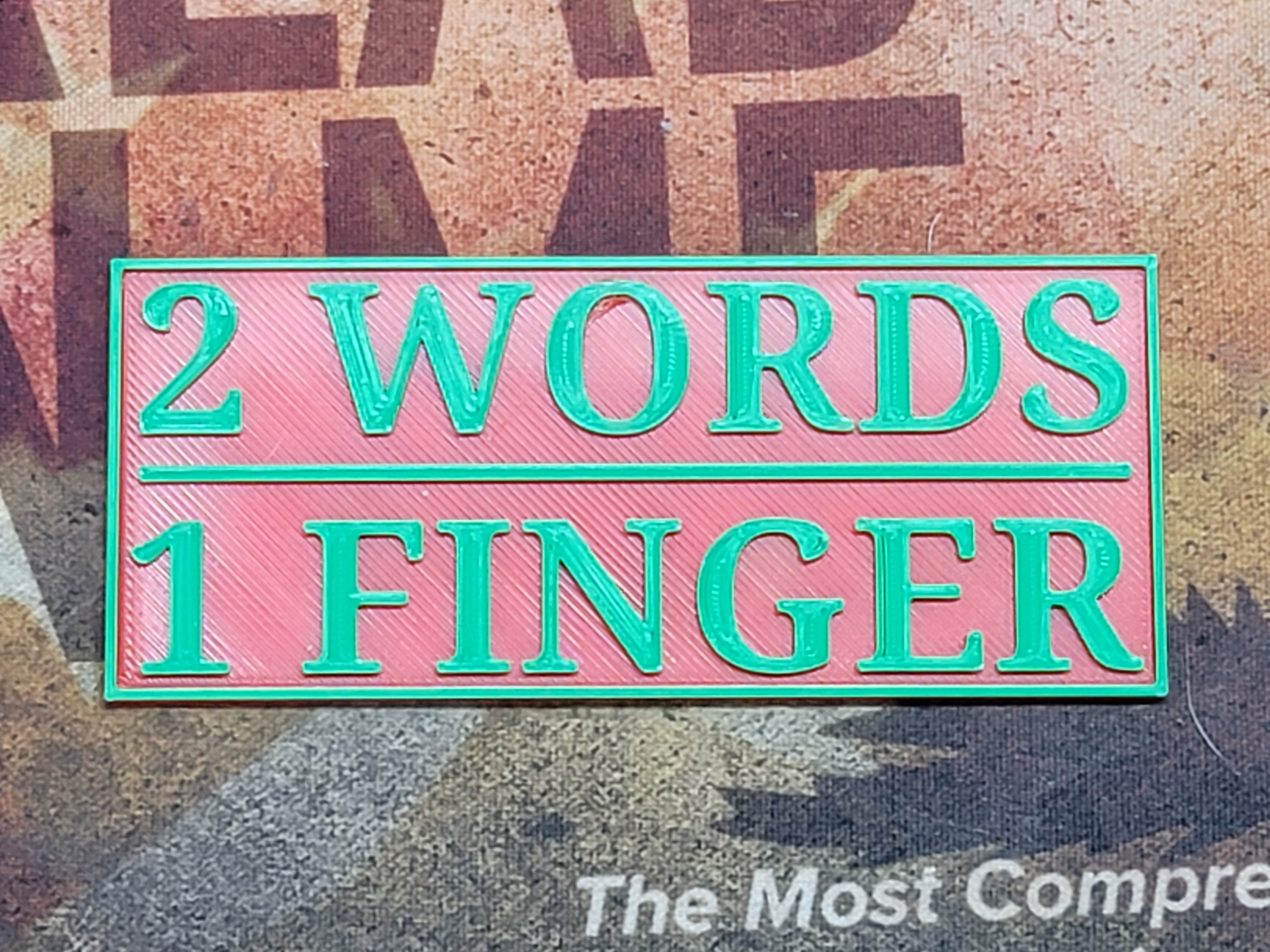 Free STL file Two words one finger. 👽 ・Object to download and to 3D ...