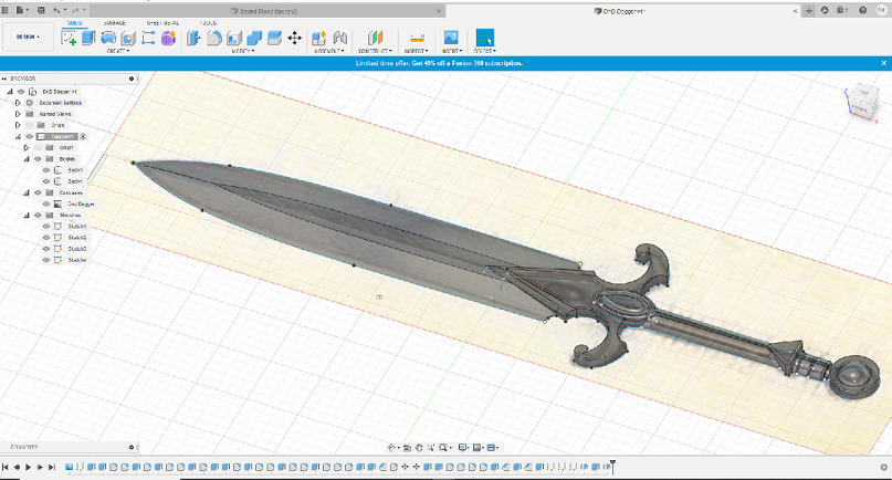 🗡️ DnD Short Sword Prop. Cosplay. Full Size.・Free STL File for ・Cults