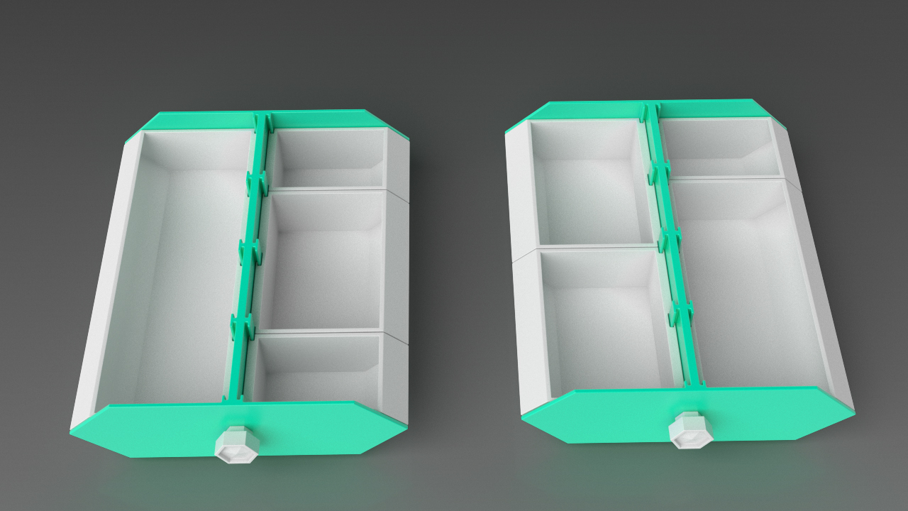 STL file hexagonal Modular Drawers 3d print 🏢 ・3D printable design to ...