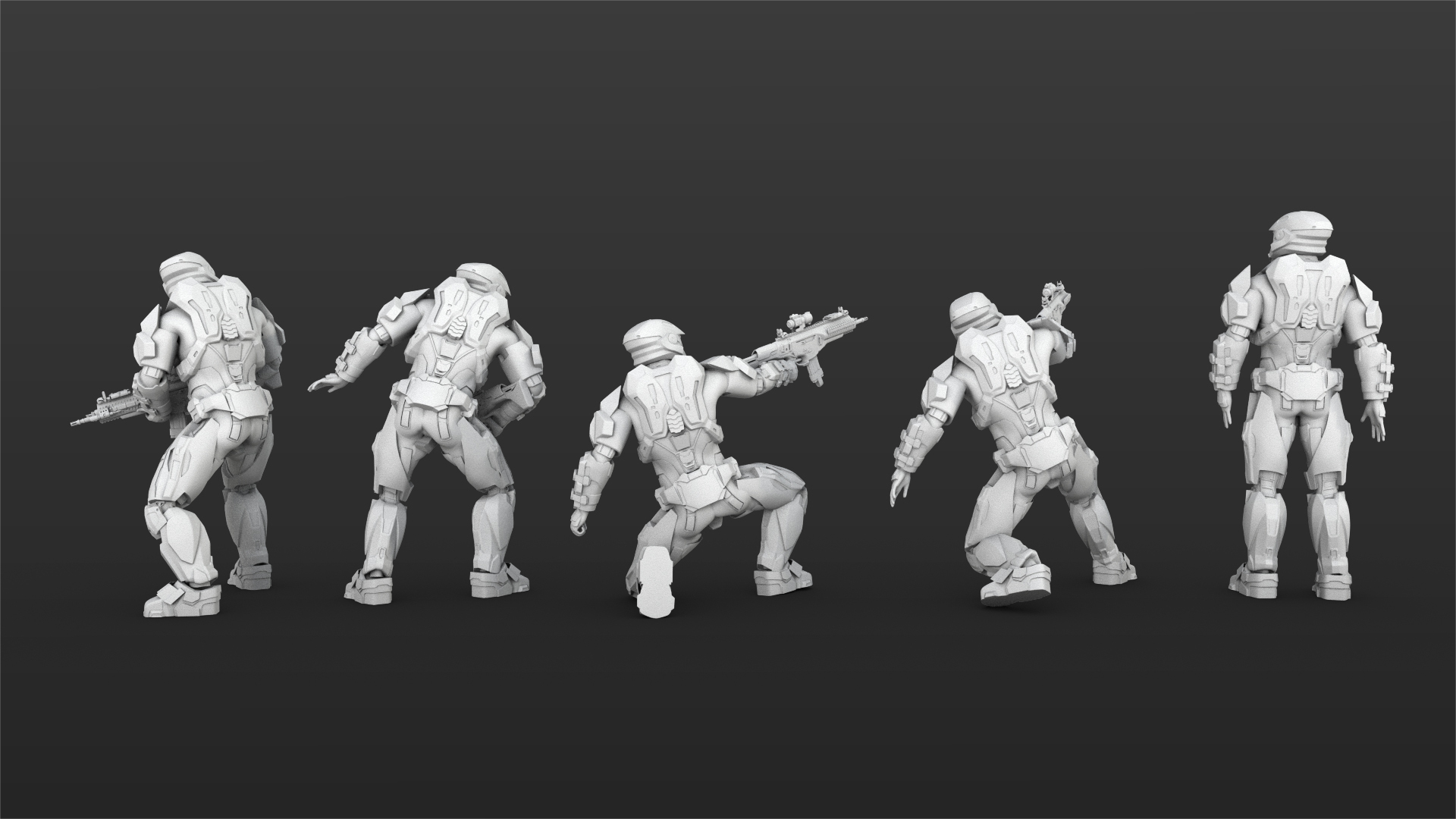 😇 Halo Spartan IV Figure Set 01・ 3D File for ・Cults