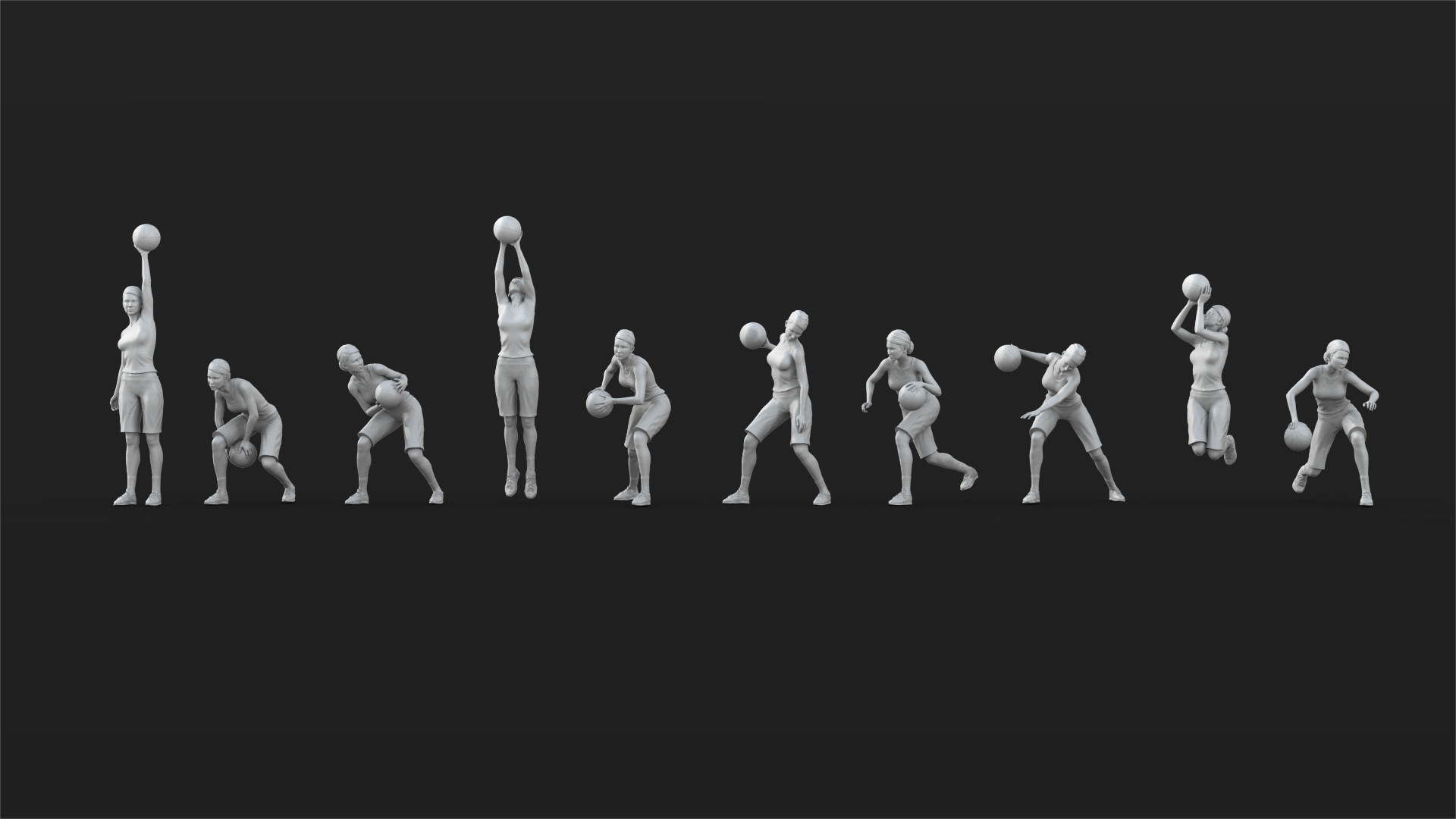 3D file 49 basketball Player figures 🏀 ・3D printer design to download・Cults