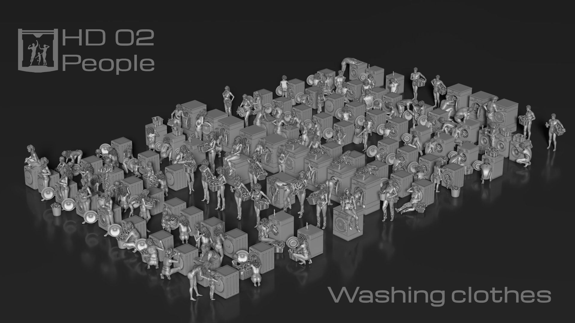 3D-Datei HD People 02 Wäsche waschen 👫 ・3D-Druck-Idee zum Herunterladen ...