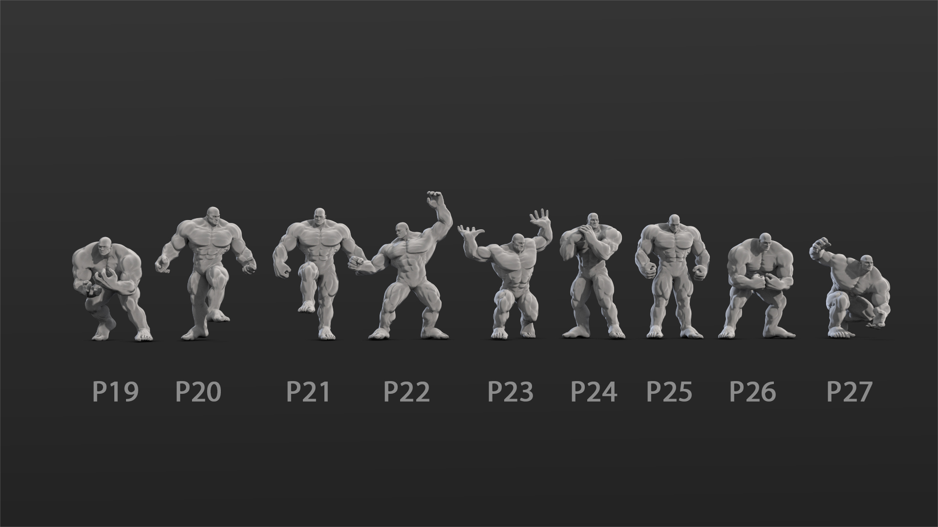 Archivo 3D Body builder Figuras Set 01 👷 ・Modelo para descargar y ...