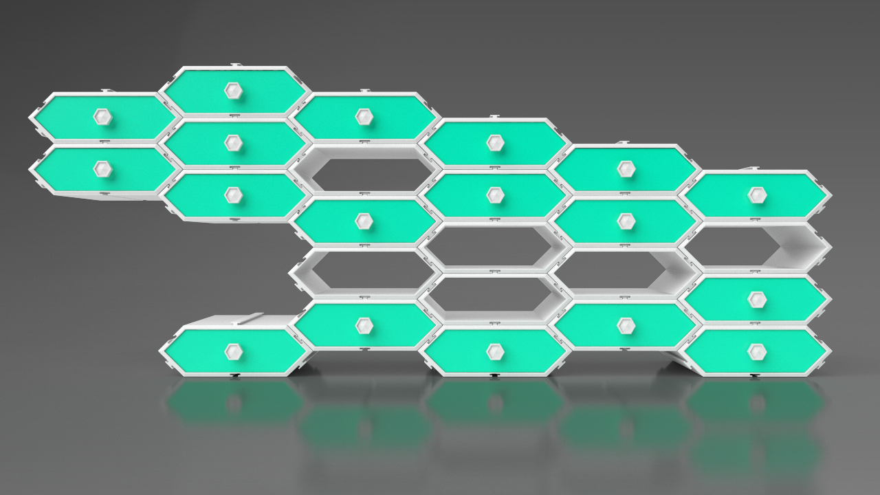 STL file hexagonal Modular Drawers 3d print 🏢 ・3D printable design to ...