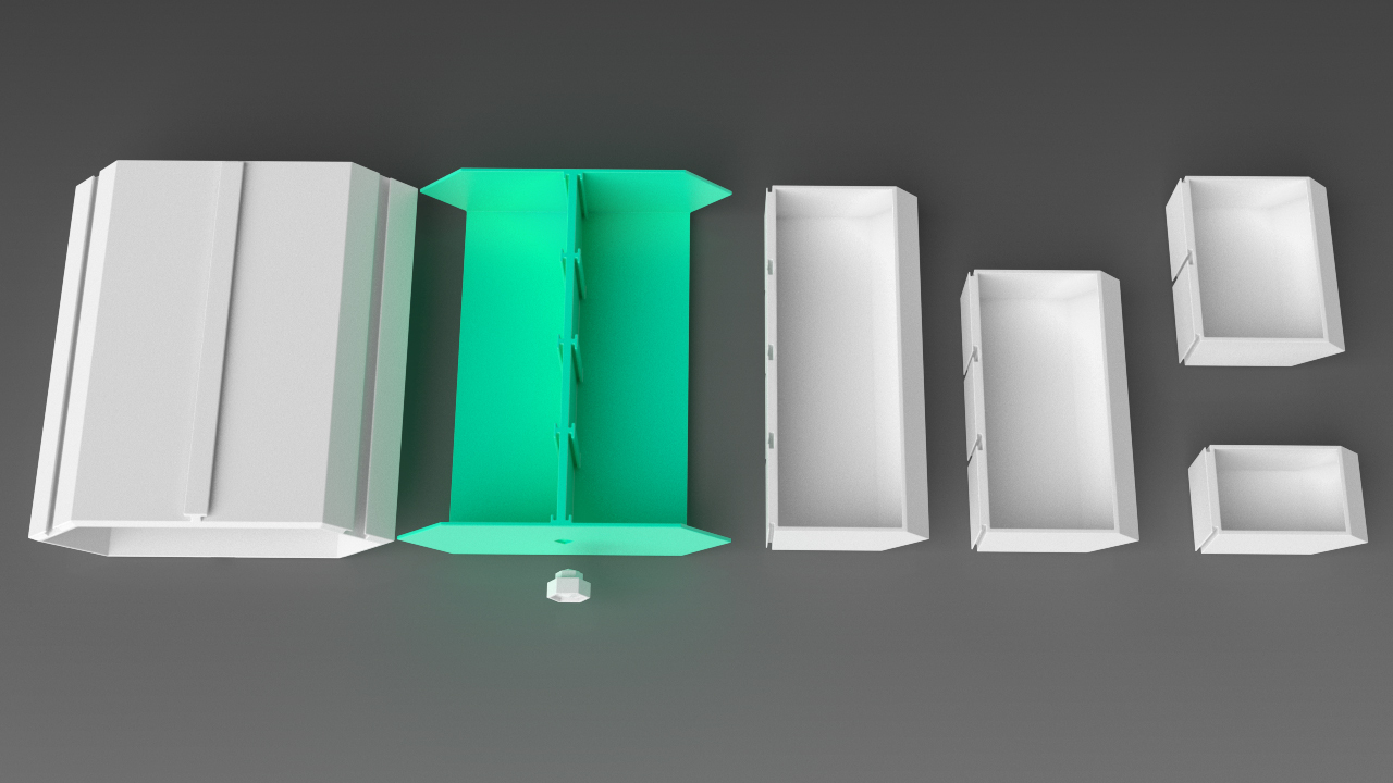 STL file hexagonal Modular Drawers 3d print 🏢 ・3D printable design to ...