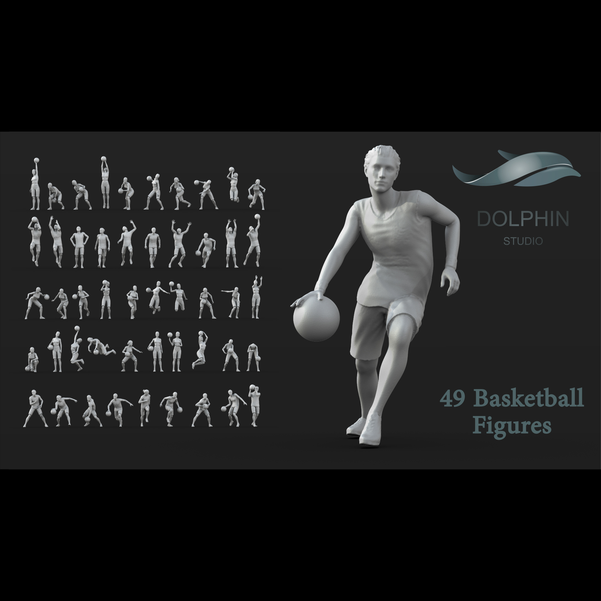 3D file 49 basketball Player figures 🏀 ・3D printer design to download・Cults
