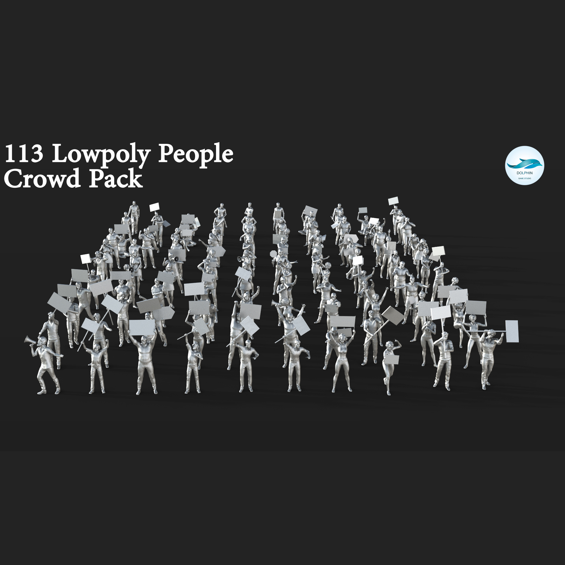 3D file 113 Lowpoly People Crowd Pack Set-11 👩 ・3D printer design to ...