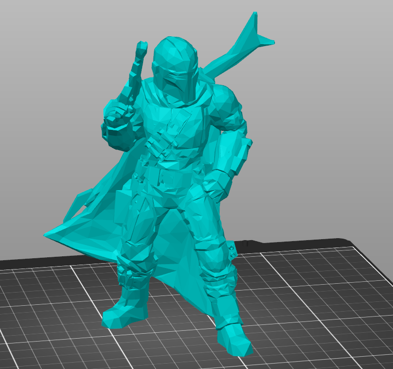 STL file Low Poly Mandalorian (Support Free) 🆓 ・Model to download and ...