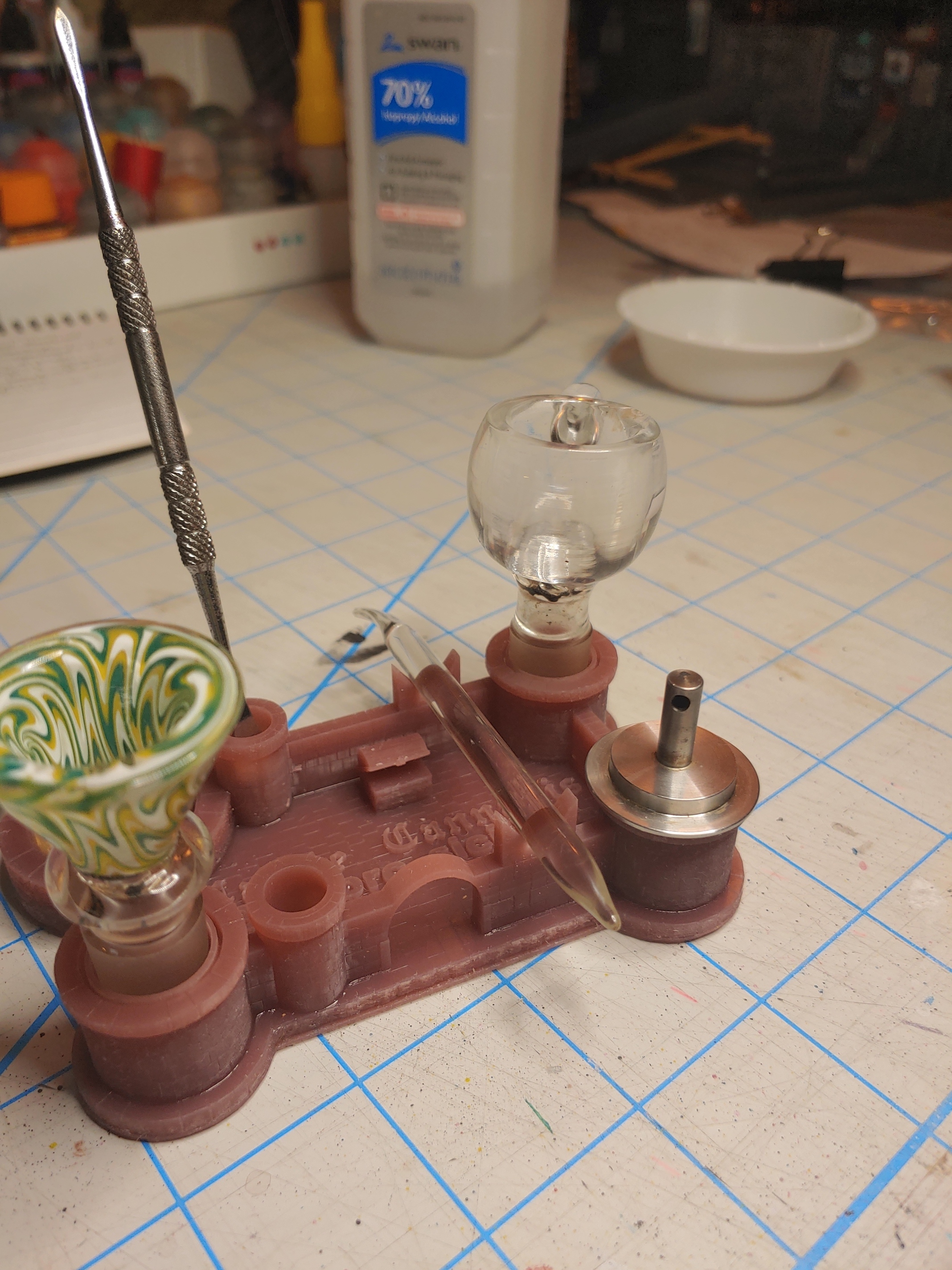 🧑‍🔬 Scientific Joint Holder - Castle ( enail, dab, herb, 420)・ STL File ...