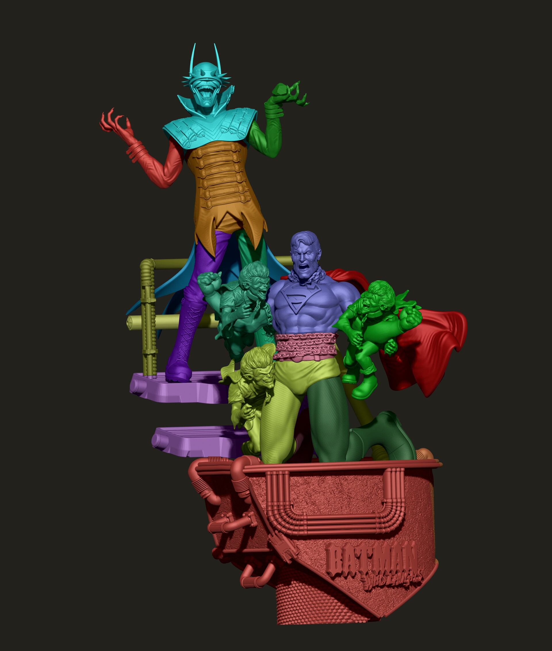 STL file Batman Who Laughs x Superman - 1/6 Scale printable STL 🦸‍♂️ ...